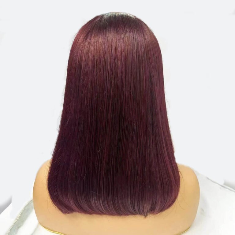 99j Wig High Quality Human Hair Lace Front Bob Wig