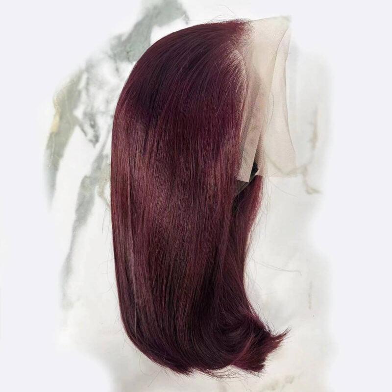 99j Wig High Quality Human Hair Lace Front Bob Wig